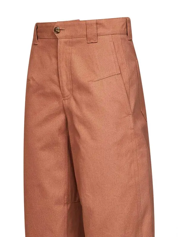 Chloé Cotton Canvas Barrel Trousers - Multicolor