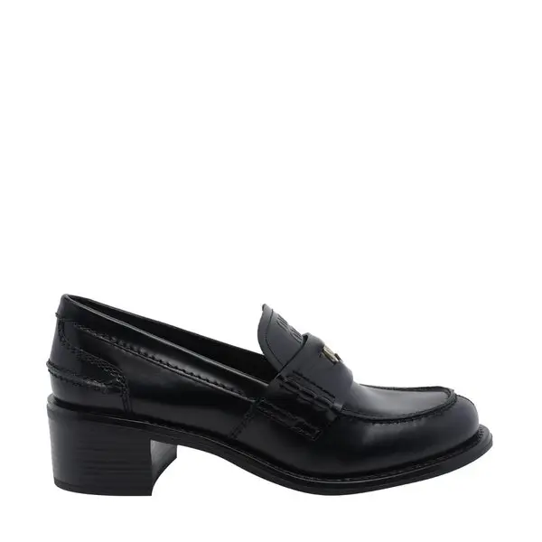 Miu Miu Logo Pump Loafers - Black