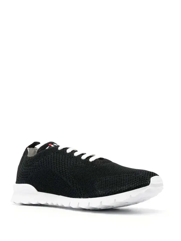 Kiton Embroidered Sneakers - Black