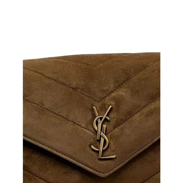 Saint Laurent Suede Shoulder Bag - Brown