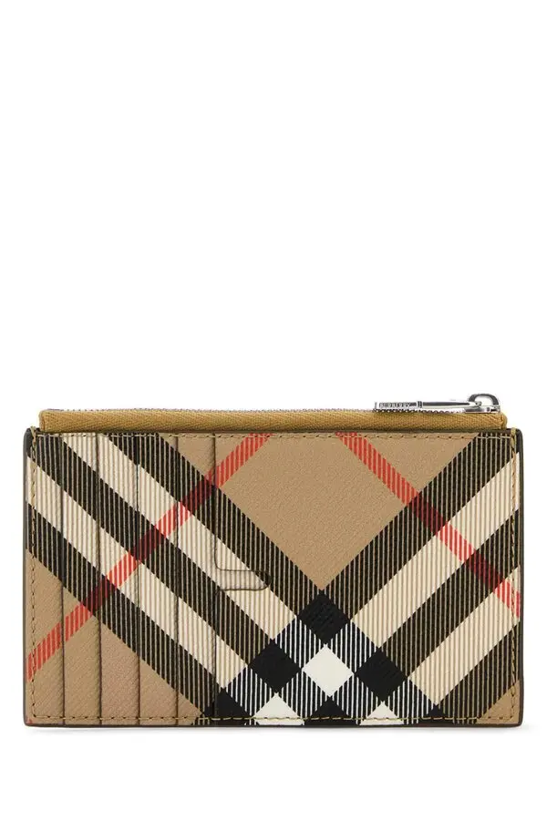 Burberry Printed Canvas Check Card Holder