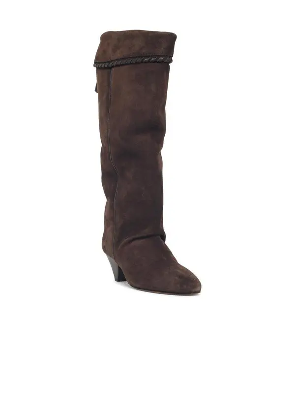 Isabel Marant Étoile Elita' High Boots In Suede - Brown