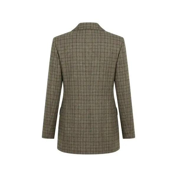 BLAZÉ MILANO Check Pattern Double Breasted Blazer - Green