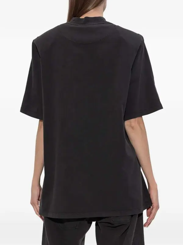 Attico Cotton Turtleneck T-shirt - Gray