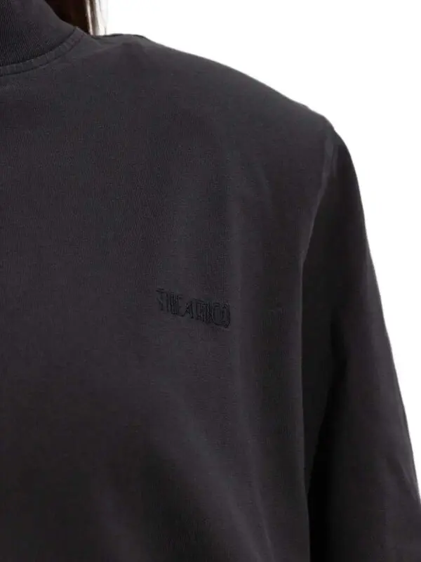 Attico Cotton Turtleneck T-shirt - Gray