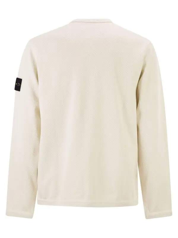 Stone Island Regular Fit Crew Neck Sweatshirt With Elasticated Edges