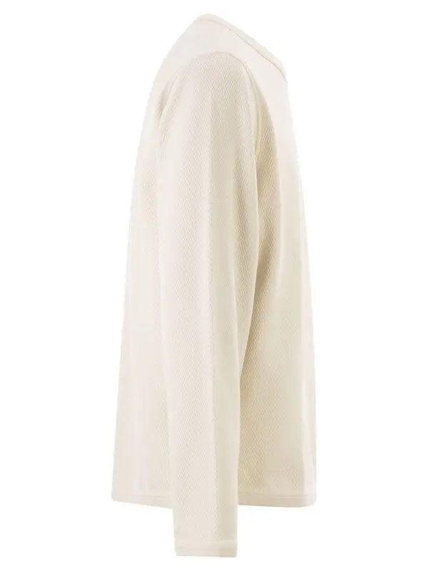 Stone Island Regular Fit Crew Neck Sweatshirt With Elasticated Edges