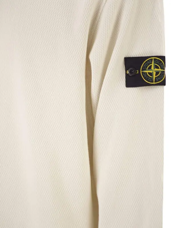 Stone Island Regular Fit Crew Neck Sweatshirt With Elasticated Edges
