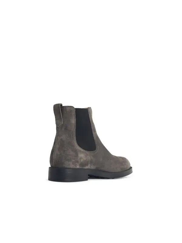 TOD'S Suede Leather Chelsea Boots - Gray