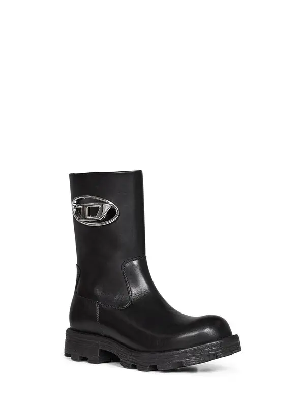 DIESEL® Black D-hammer Cut-out Biker Boots