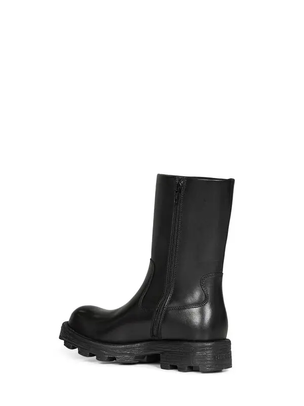 DIESEL® Black D-hammer Cut-out Biker Boots