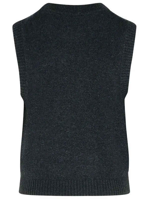 GANNI Wool Blend Vest - Black