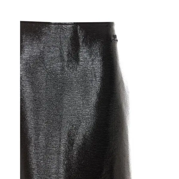 COURREGES Vinyl Knee-length Skirt - Black