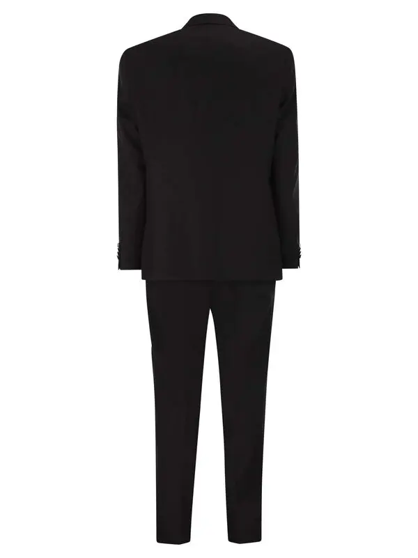 BOSS Regular Fit Suit In Wool And Elastane Blend - Black