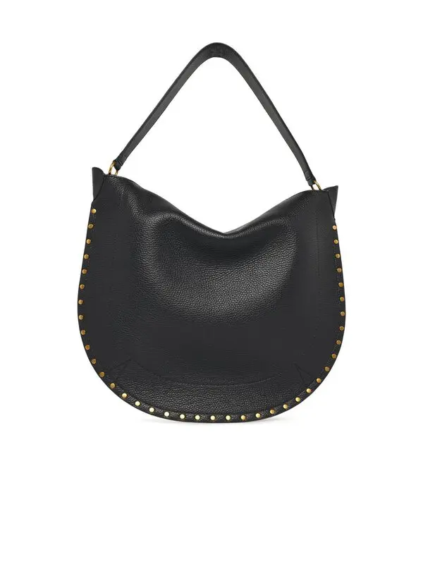 Isabel Marant Étoile Oskan Soft Leather Hobo Bag - Black
