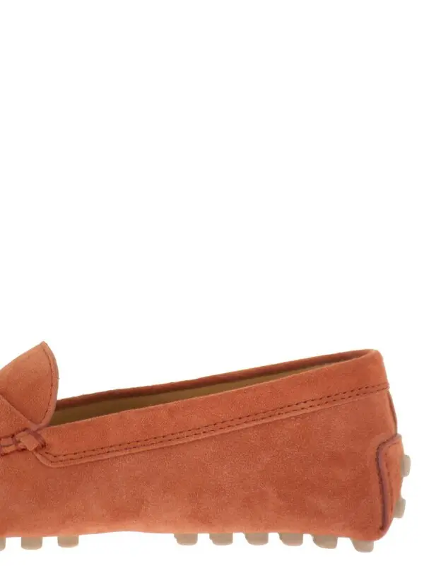 TOD'S Suede Rubber Sole Loafer - Red