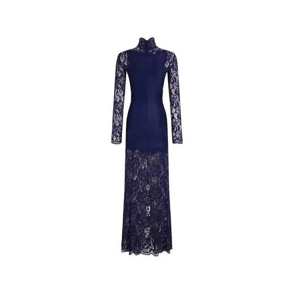 Rabanne Floral Lace Dress - Blue