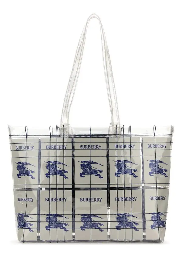 Burberry Embroidered Pvc Shopping Bag