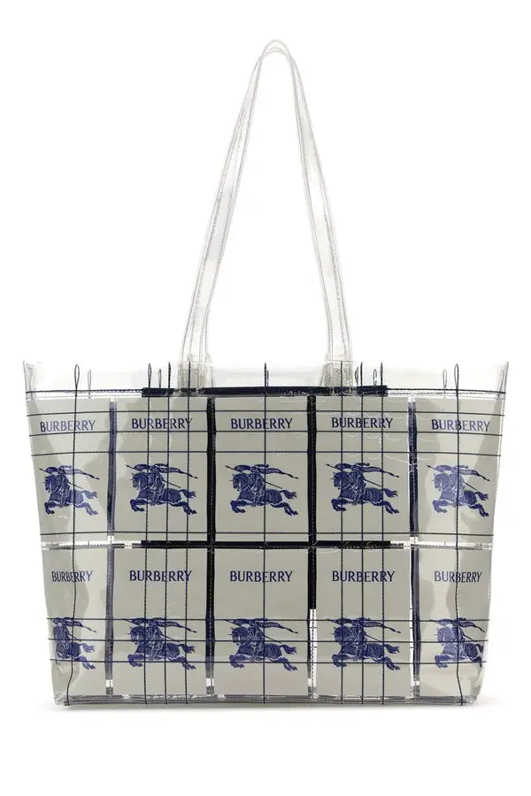 Burberry Embroidered Pvc Shopping Bag