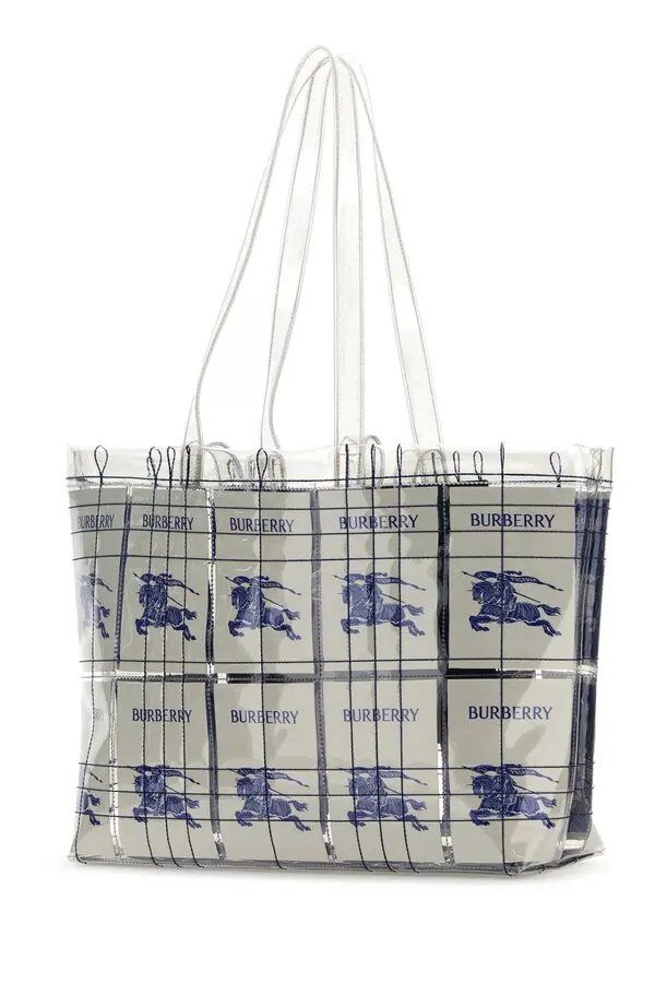 Burberry Embroidered Pvc Shopping Bag - Multicolor