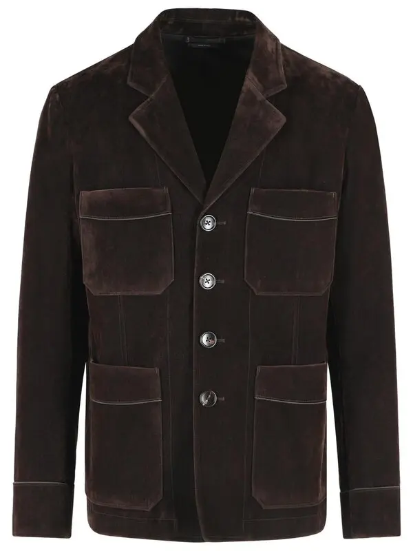 TOM FORD Blazer In Cotton Blend - Brown