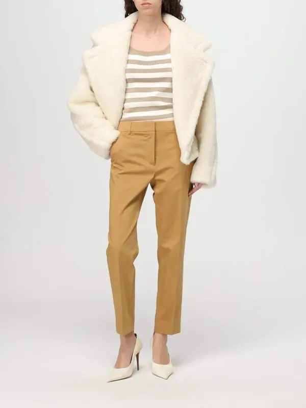 Max Mara Striped Logo Top - Cream