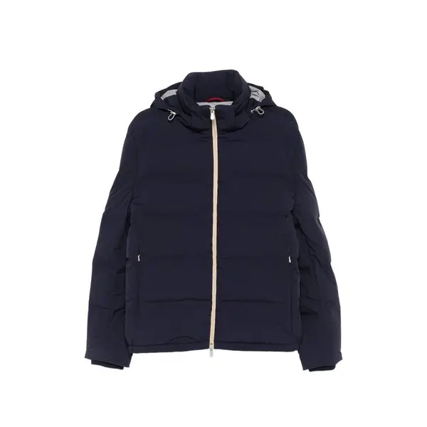 Brunello Cucinelli Padded Hooded Jacket - Blue