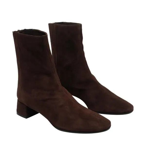 AQUAZZURA Tres Saint Honore Suede Booties - Brown