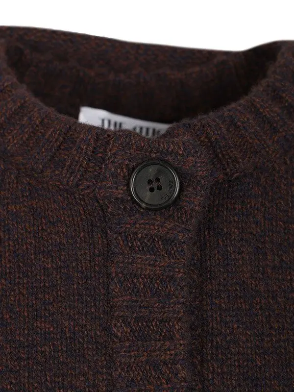 Attico Cardigan With Draped Details - Brown