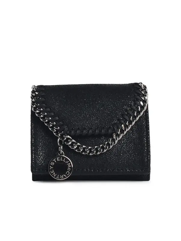 Stella McCartney Tri-fold Falabelloshaggy Deer' Wallet - Black