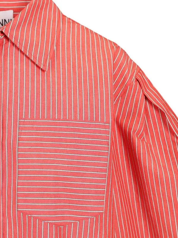 GANNI Oxford Shirt - Red