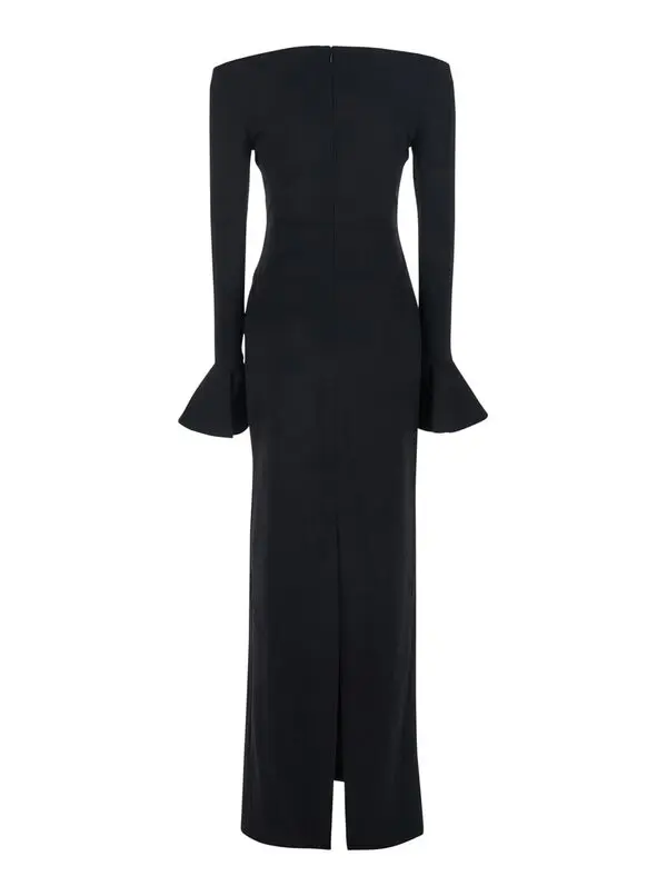 Solace London Anica Floor-length Dress - Black