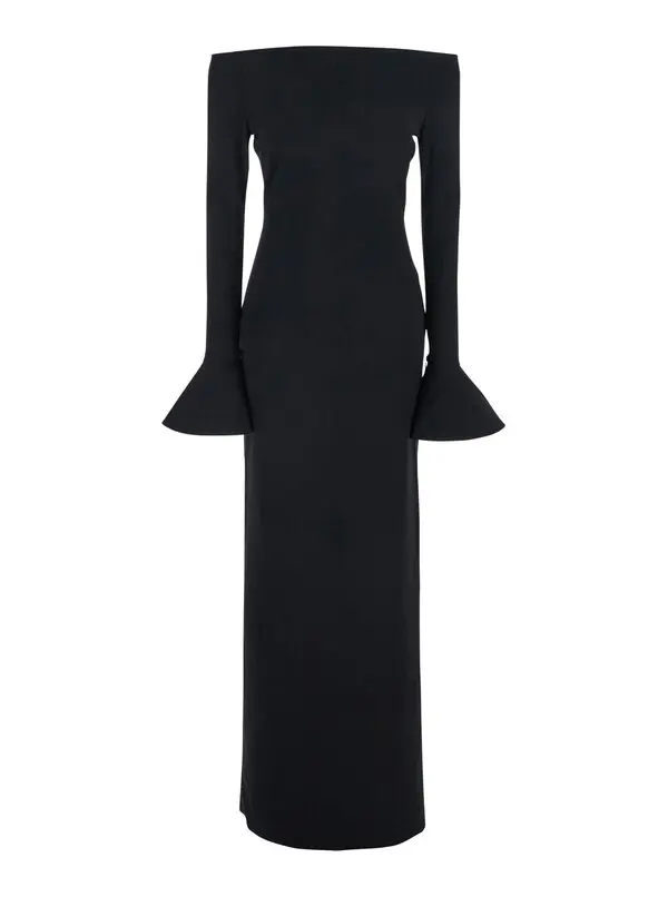 Solace London Anica Floor-length Dress - Black