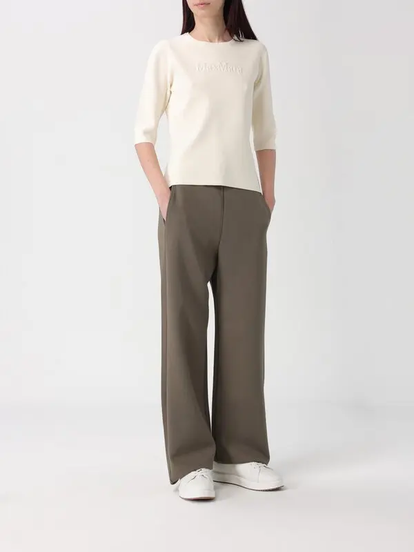 Max Mara Basic Crew Neck Sweater With Logo