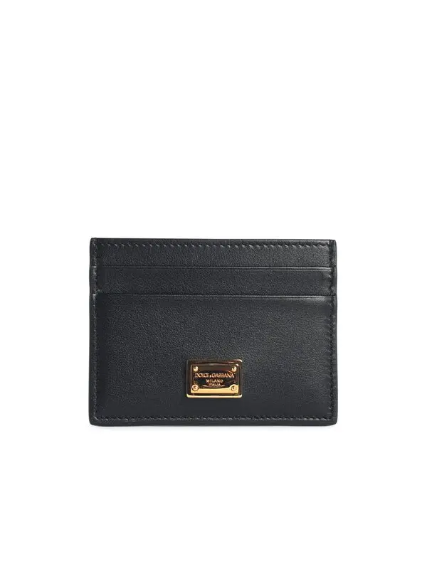 Dolce & Gabbana Plongé Calf Card Holder - Black