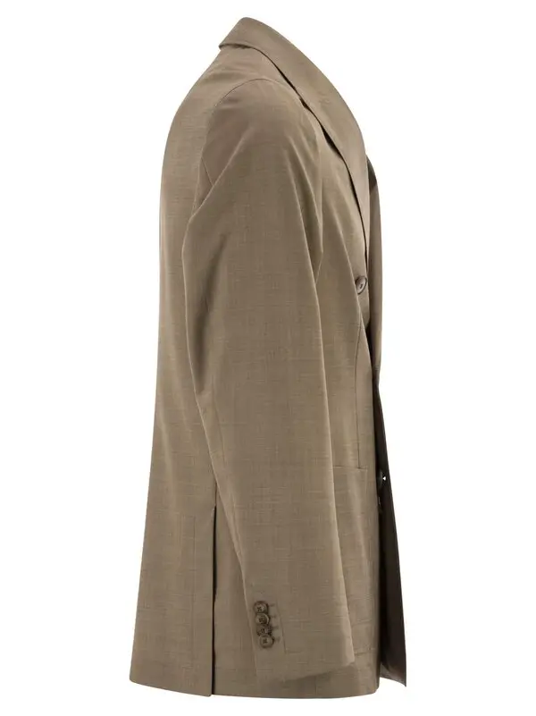 BOSS Double-breasted Blazer In Virgin Wool