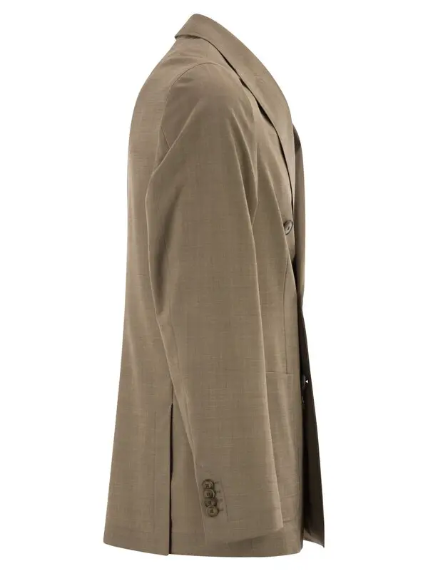 BOSS Double-breasted Blazer In Virgin Wool