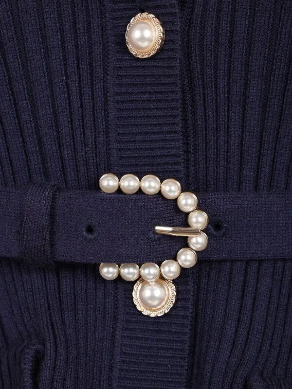 SELF-PORTRAIT Ribbed Cardigan