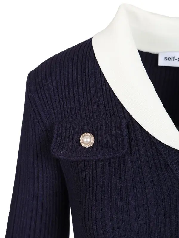 SELF-PORTRAIT Ribbed Cardigan