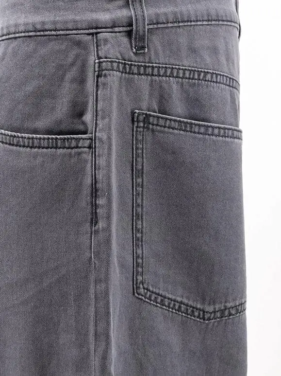 Miu Miu Grey Light Denim Trousers - Multicolor