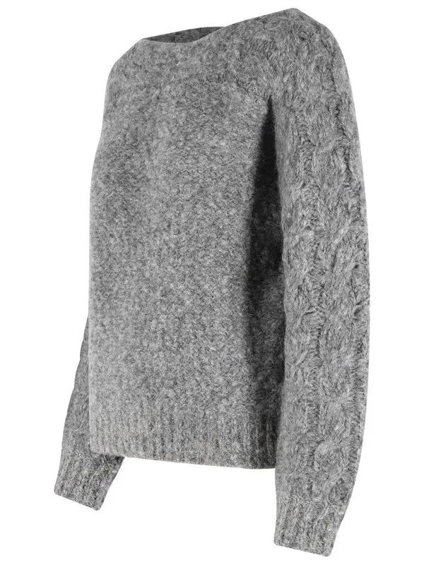 Isabel Marant Étoile Ponara' Grey Virgin Wool Blend Sweater