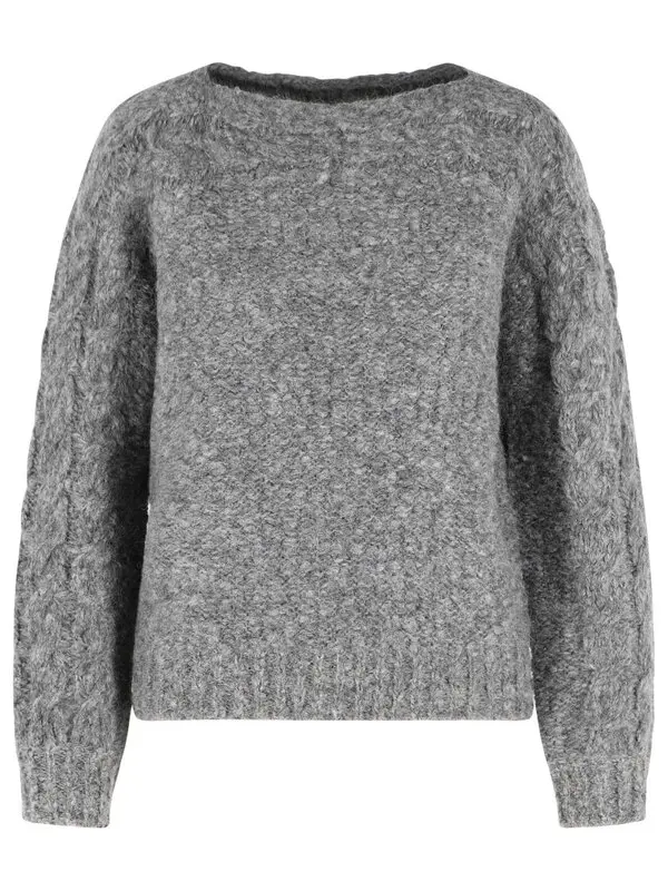 Isabel Marant Étoile Ponara' Grey Virgin Wool Blend Sweater - Gray