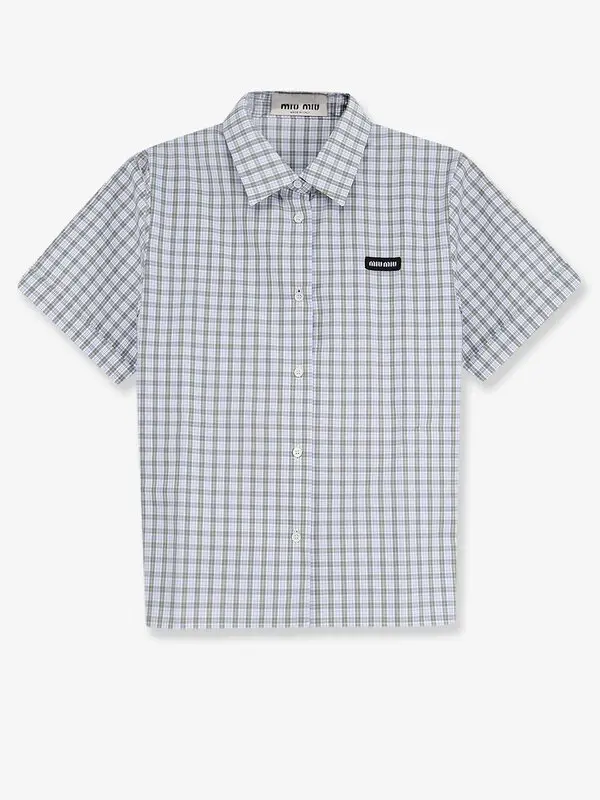 Miu Miu Madras Cotton Shirt