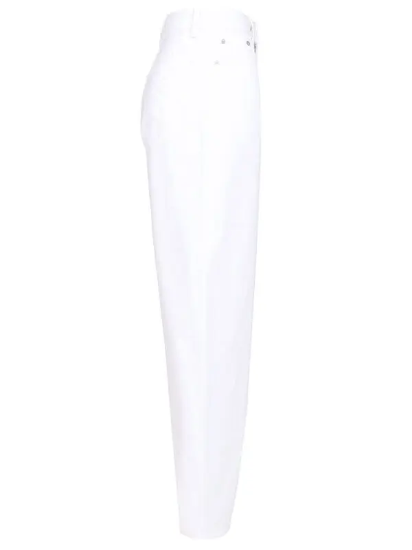 Alaïa Rounded Cotton Trousers - White