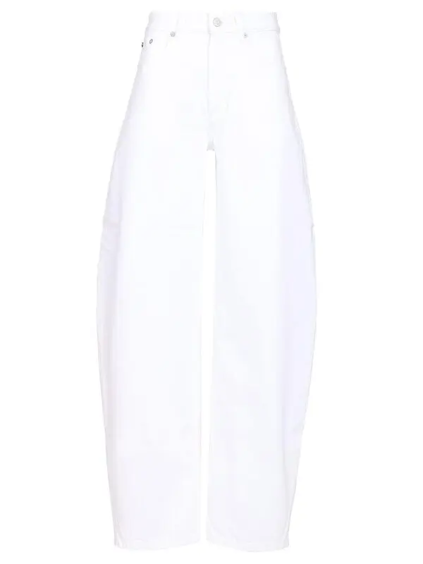 Alaïa Rounded Cotton Trousers - White