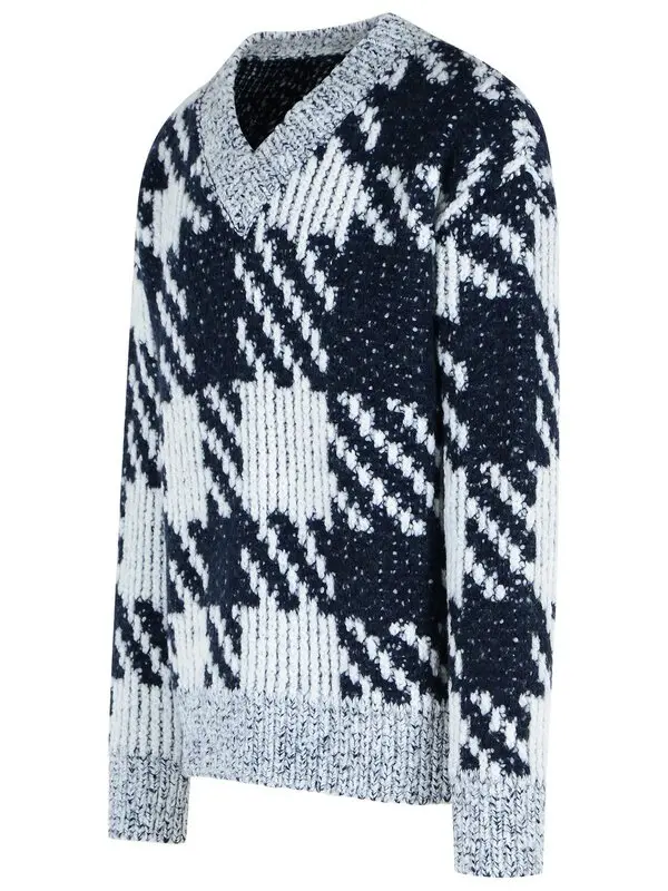 Dries Van Noten And Navy 'macao' Wool And Alpaca Sweater