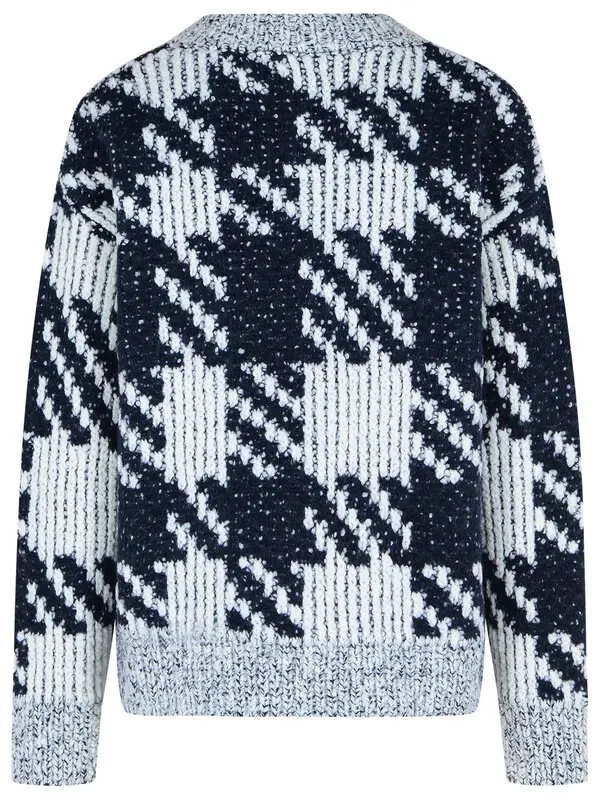 Dries Van Noten And Navy 'macao' Wool And Alpaca Sweater