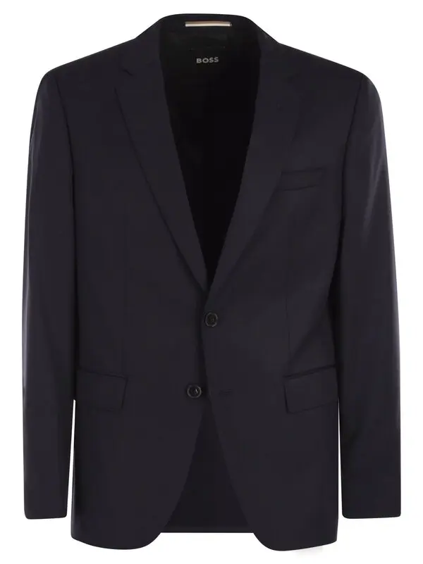 BOSS Slim Fit Blazer In Virgin Wool Serge