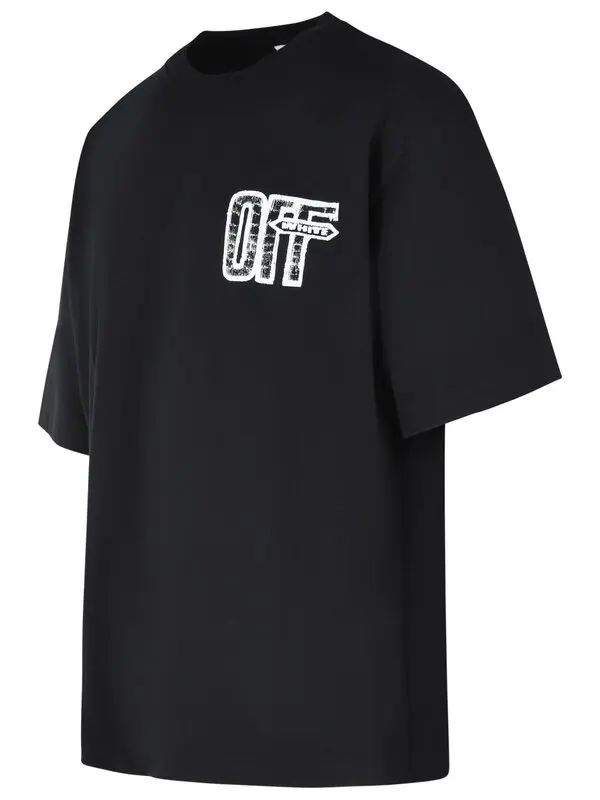 Off-White Motion Arrow' Cotton T-shirt - Black