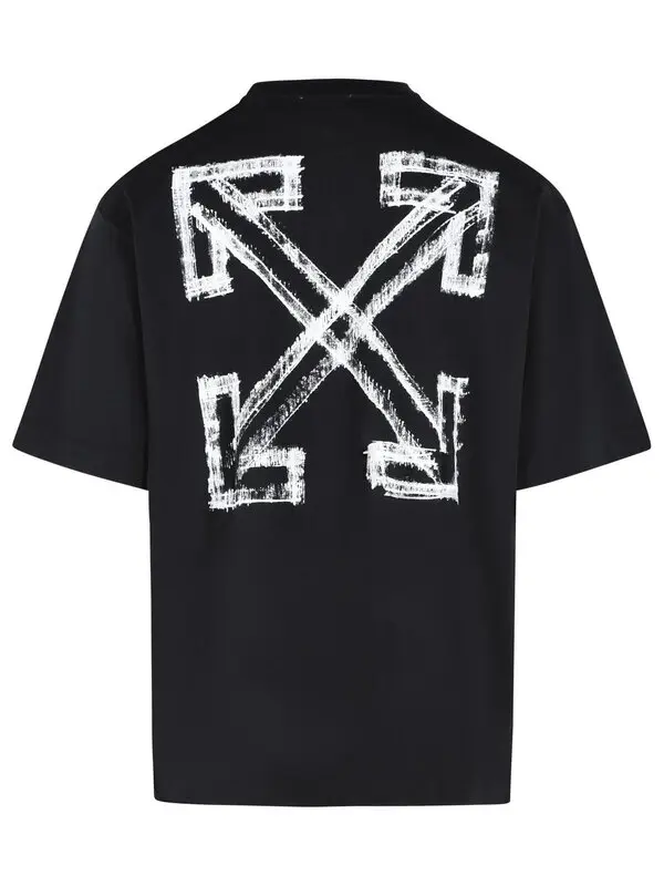Off-White Motion Arrow' Cotton T-shirt - Black